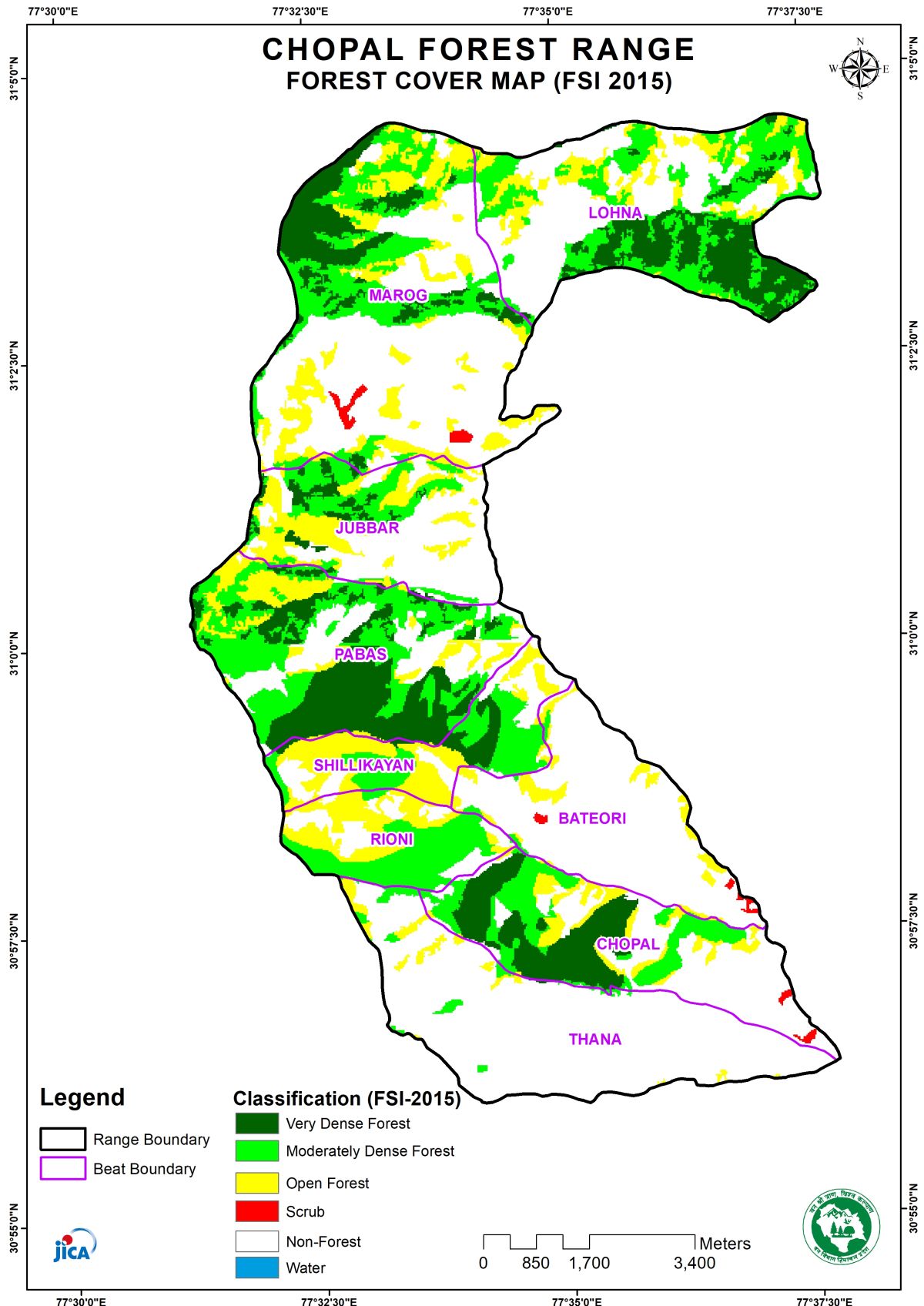 Density Maps : HP JICA Forestry Project || Shimla