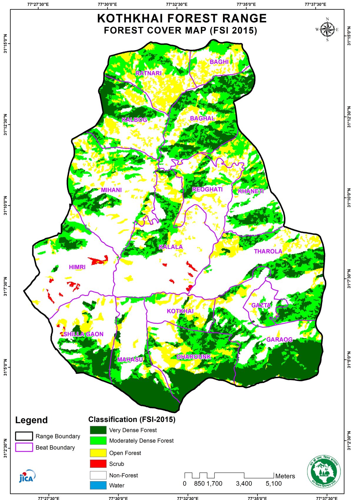 Density Maps : HP JICA Forestry Project || Shimla